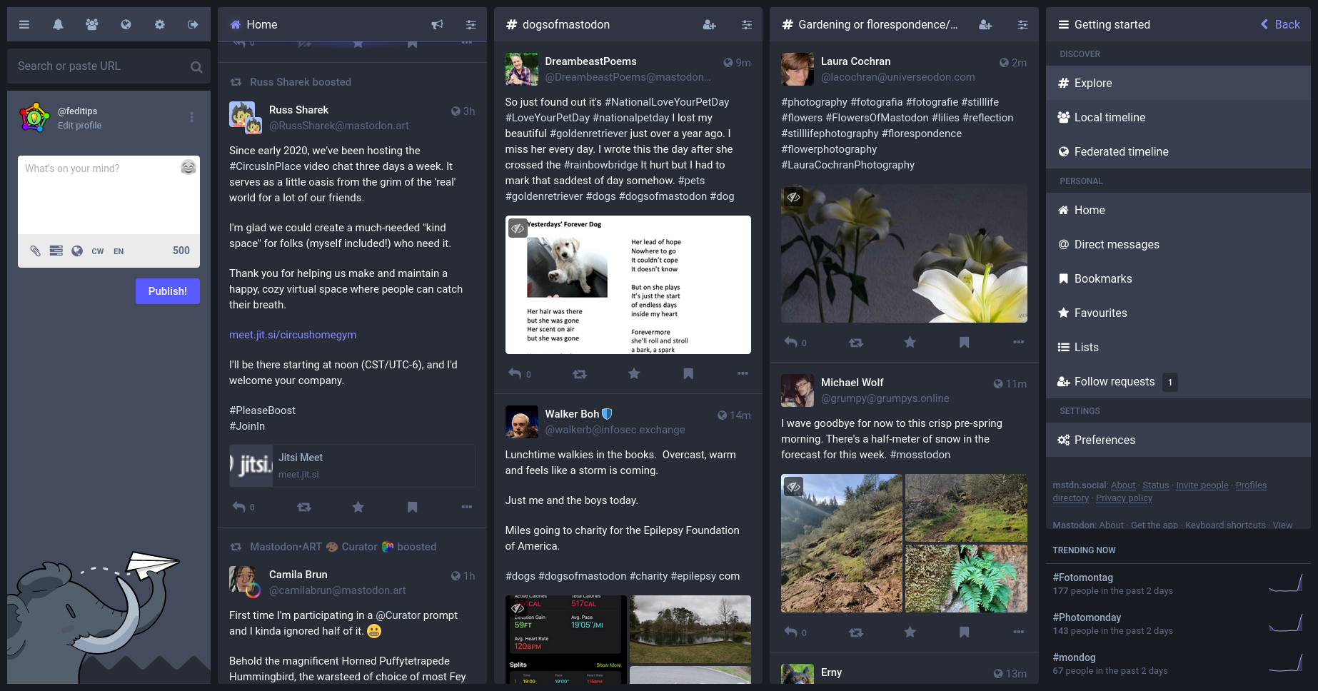 How to use Mastodon’s Tweetdeck-style Advanced Web Interface | Fedi ...